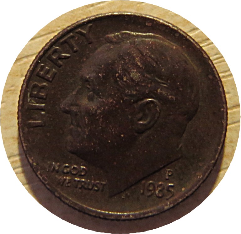 one dime 1985 brown- clad coin – SAMMLERCLUB / COLLECTORS CLUB ...