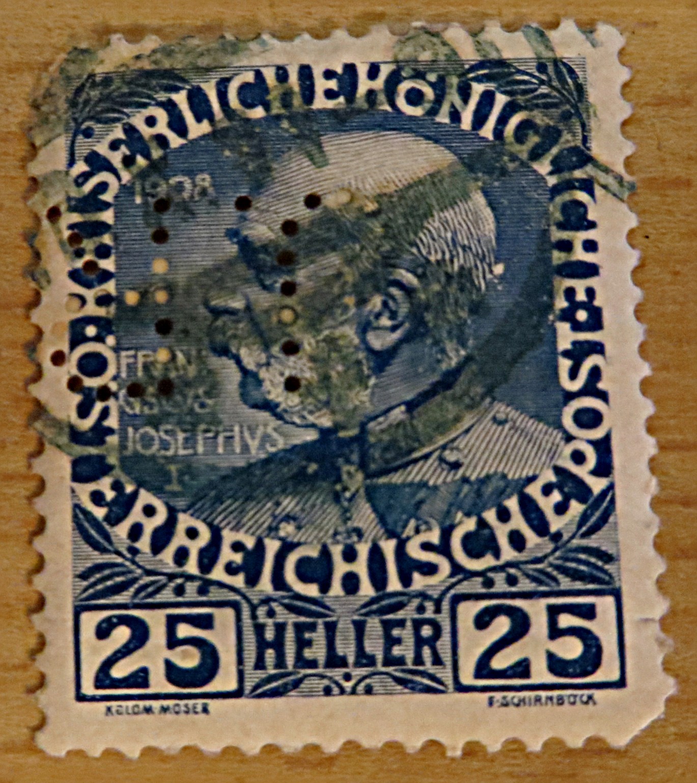 25 Heller 1916 perfin – SAMMLERCLUB / COLLECTORS CLUB / VINTAGE CLUB ...
